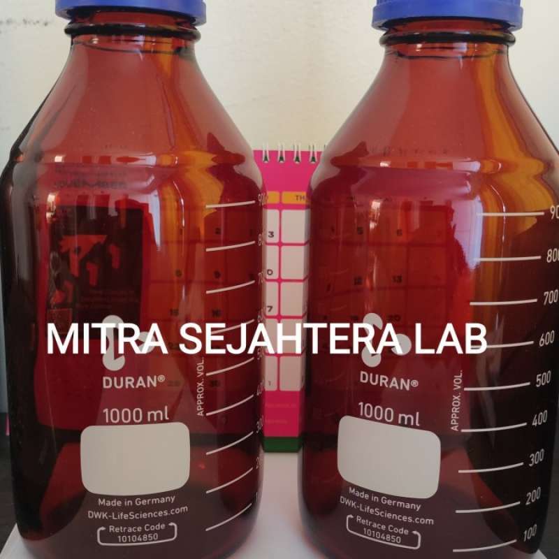 Promo Botol Laboratorium Laboratory Bottle Sampel Duran 1000Ml / 1L Amber Diskon 17% di Seller ...