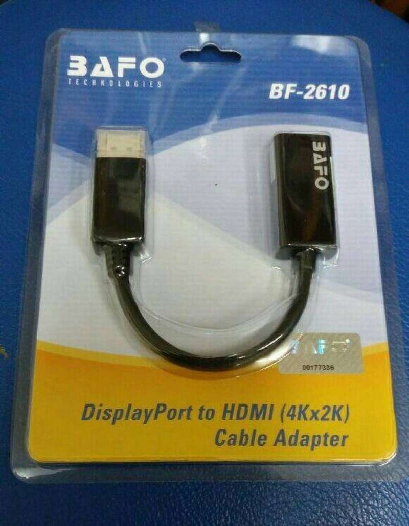 Promo Bafo Bf-2610 Displayport To Hdmi Cable Adapter (Support 4K X 2K ...
