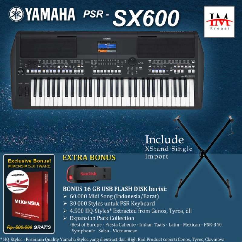 Jual Yamaha Psr Sx 600 + Stand/ Psr Sx600/ Psrsx600 Keyboard (penerus ...
