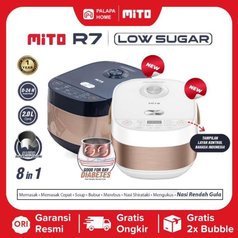 Jual Rice Cooker Mito R7 Low Carbo Less Sugar Lo RiceCooker Rendah Gula di Seller Laris Plaza ...