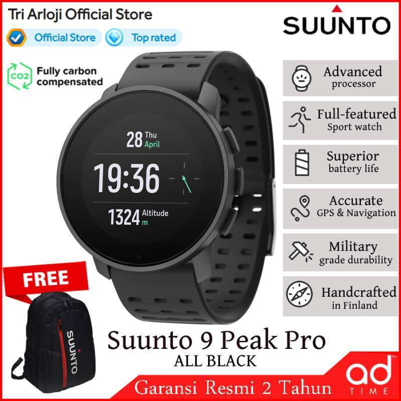 Jual Suunto 9 Peak Pro All Black Ss050807000 Smartwatch Garansi Resmi ...