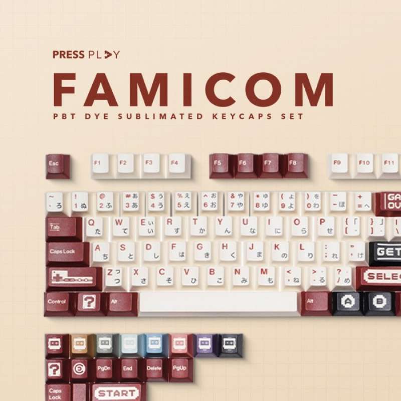 Promo FAMICOM PBT Dye Sub Keycaps Keycap Set Diskon 23% di Seller Indah ...