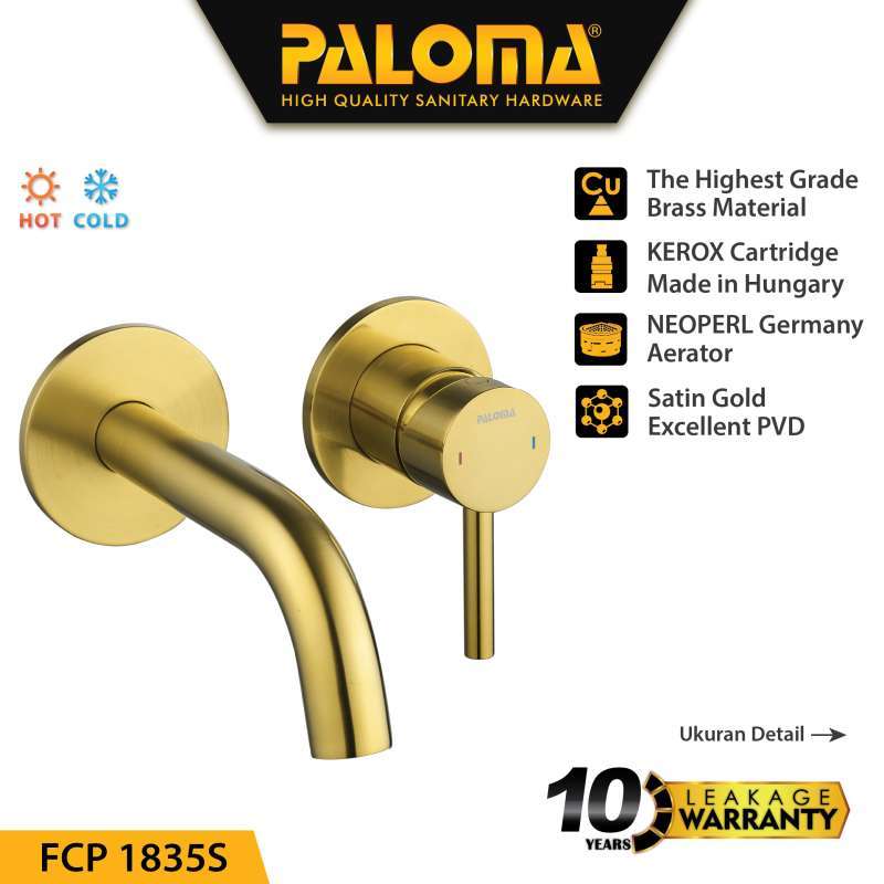 Promo Paloma Fcp 1835s Keran Wastafel Tanam Concealed Kran Air Panas Dingin Diskon 40% Di Seller ...