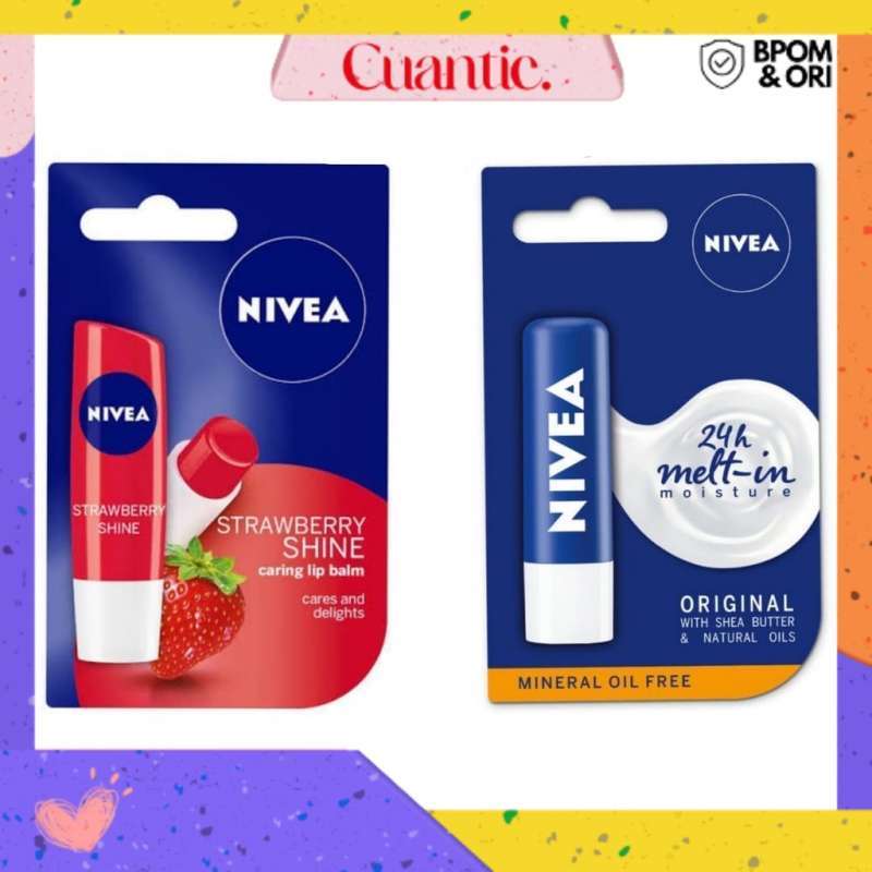 Jual Nivea Lipbalm 4,8g Original, Fruity Strawberry Di Seller Cuantic ...