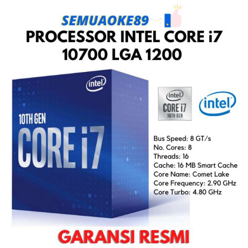 Promo Processor Intel Core I7 10700 - Lga 1200 2.9 4.8Ghz Box Diskon 23 ...