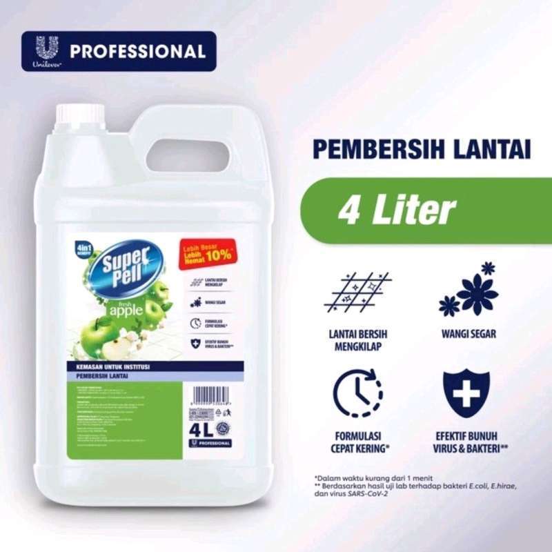Jual Super Pell Profesional Pembersih Lantai Apel Jerigen 4Ltr di ...