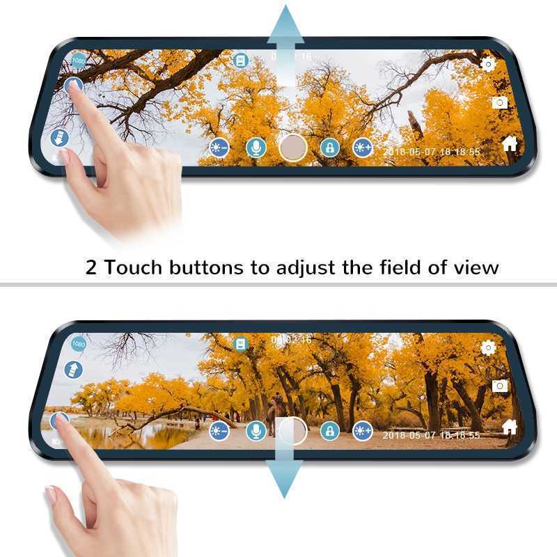 Jual Kaca Layar Spion Kamera Dashcam Rear View Dvr 1080p 10 Inch Di ...