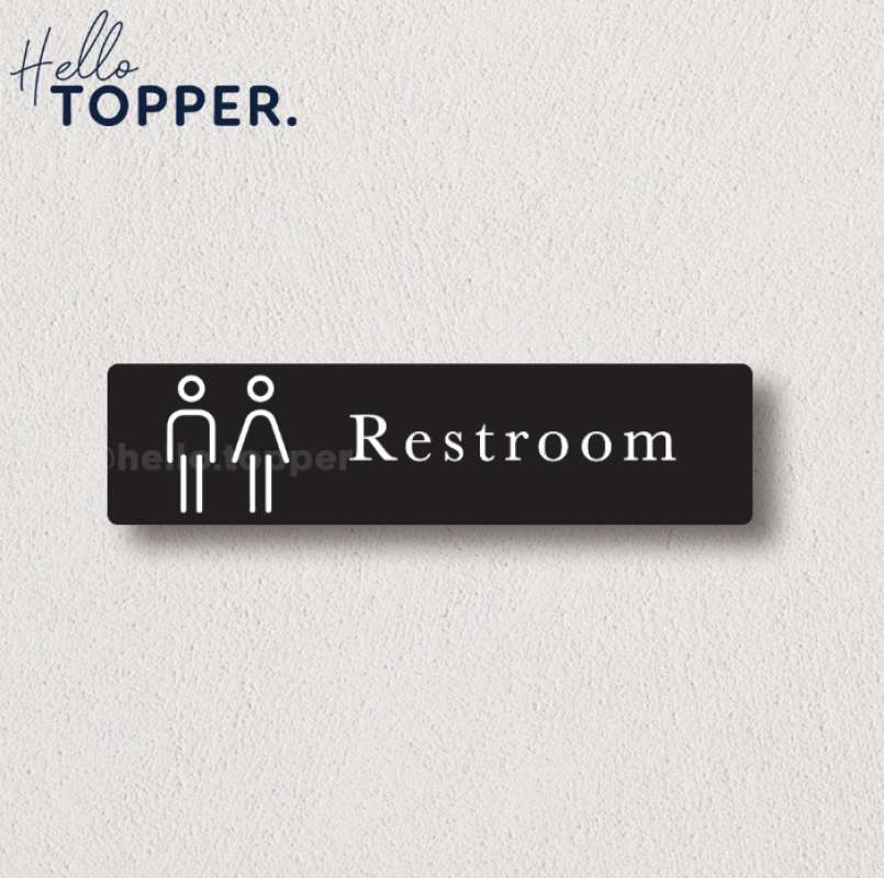Promo Akrilik Sign Board Label Signage Uv Print - Toilet Restroom ...