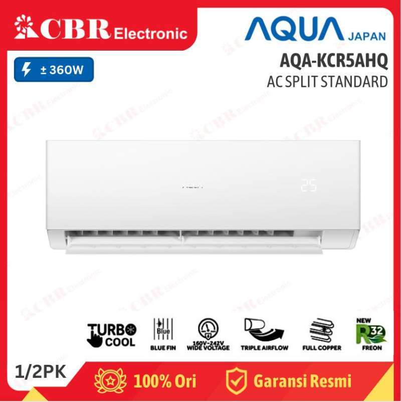 Jual AC Split AQUA Standard 1/2PK (0.5PK) AQA-KCR5AHQ1 (R32) Batam di Seller CBR Elektronik ...