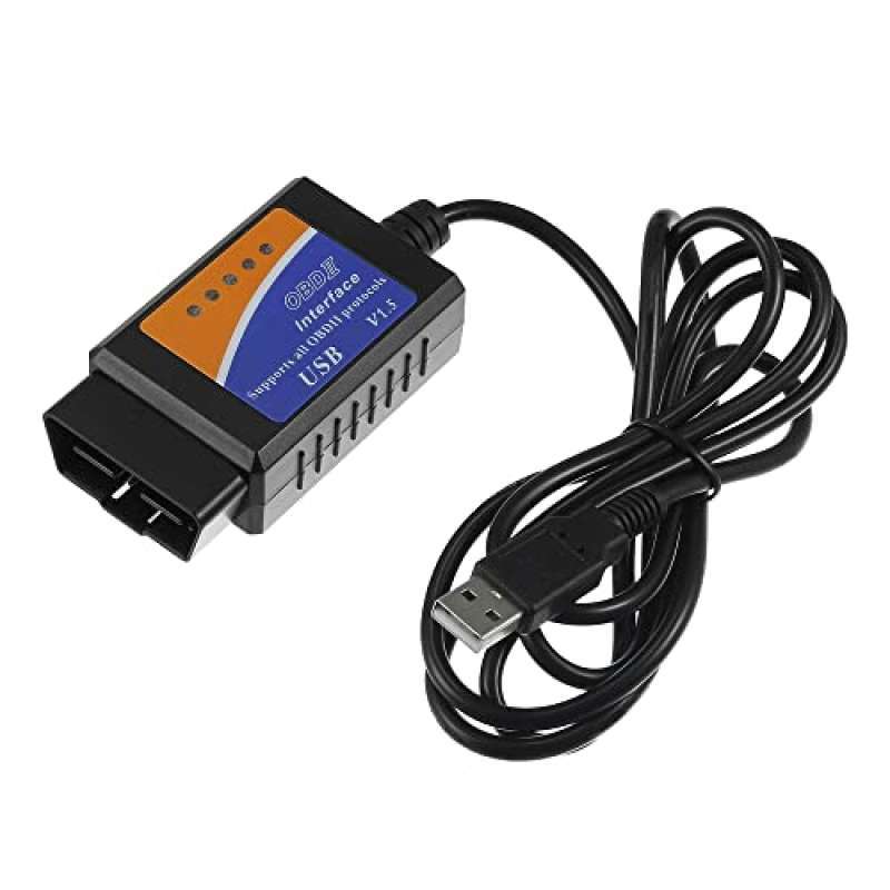 Promo X AUTOHAUX Mini OBDII USB V1.5 Scanner OBD2 Adapter Diagnostic ...