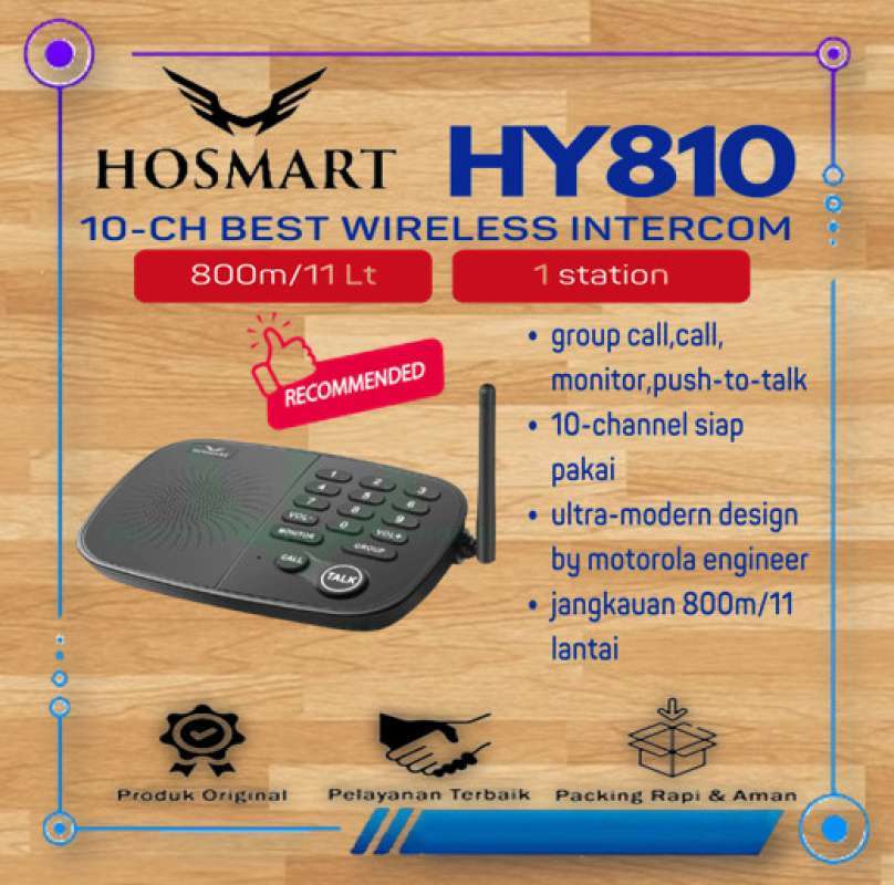 Promo HOSMART Wireless Intercom FM 10 Channel 1 Station Interkom HY810 ... Promo HOSMART Wireless Intercom FM 10 Channel 1 Station Interkom HY810 ...
