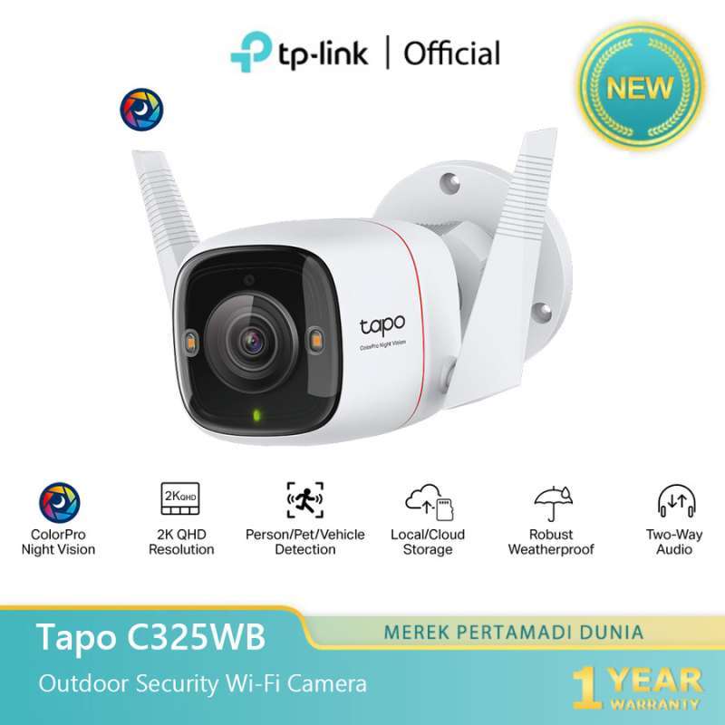 Promo TP-link Tapo C325WB Wi-Fi CCTV Camera 2K QHD ColorPro Outdoor ...