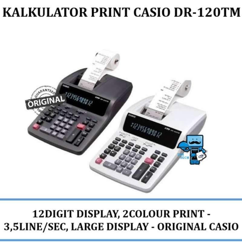 Jual Kalkulator Print Casio Dr-120tm - Original Casio Di Seller Laris ...