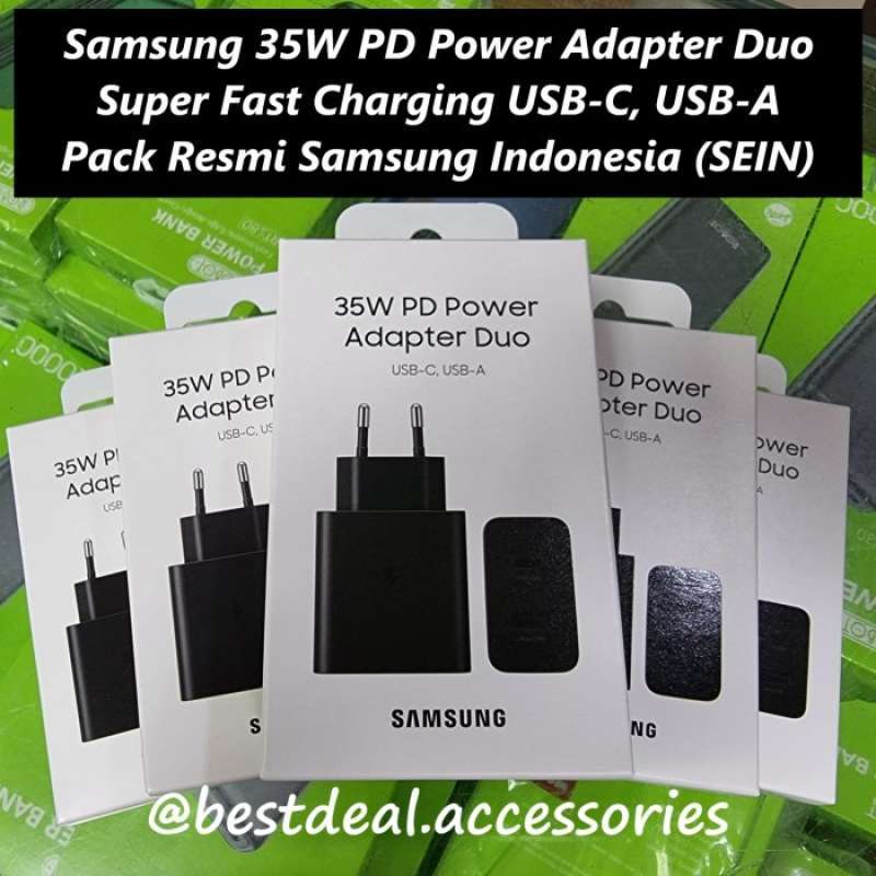 Jual Samsung 35W PD Power Adapter Duo Dual Charger Super Fast Charging ...