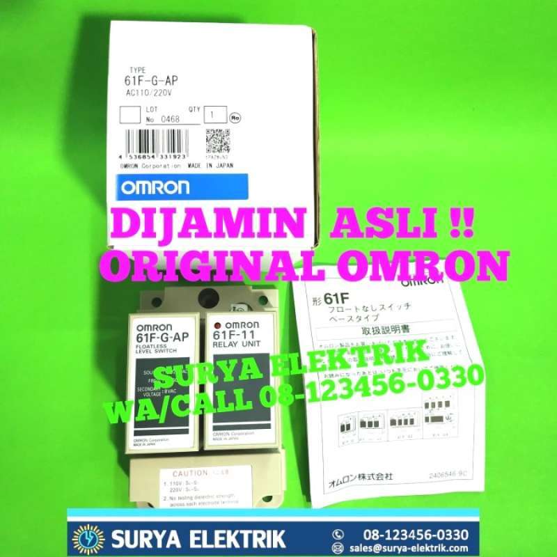 Jual WATER LEVEL CONTROL RELAY WLC OMRON 61F-G-AP 61F-11 FLOATLESS ...