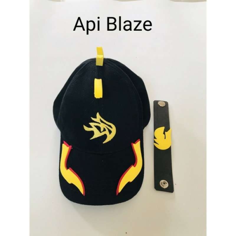 Promo Topi Boboiboy Api Blaze Logo Bordir + Gelang Diskon 23% Di Seller ...