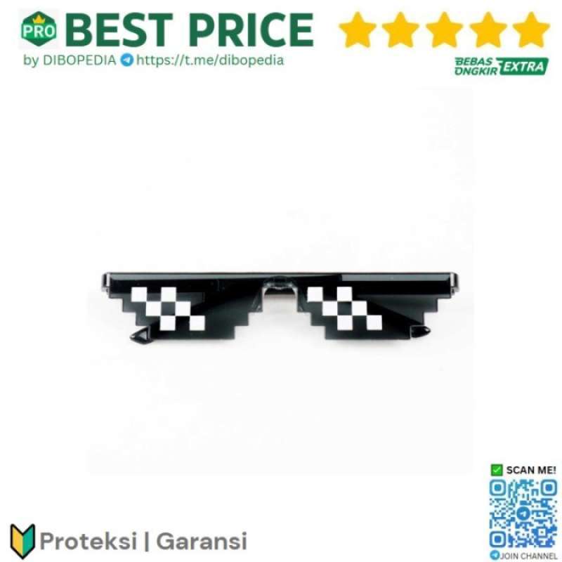 Promo Sozzy Kacamata Model Pixel Minecraft Mosaics Thug Life - W0124 ...