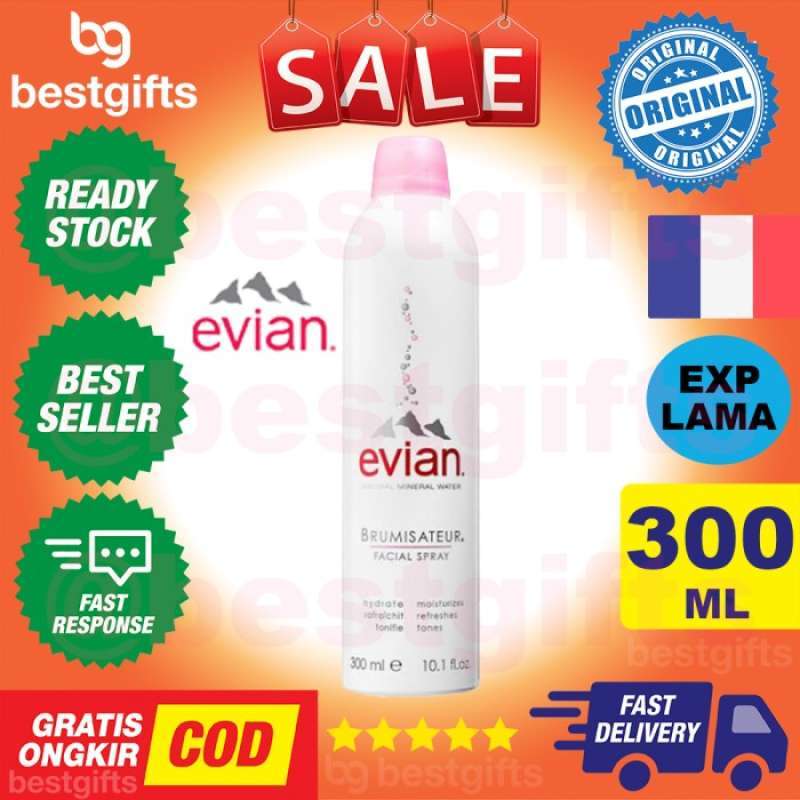 Jual EVIAN FACIAL SPRAY 300ML 300 ML BRUMISATEUR NATURAL MINERAL WATER ...