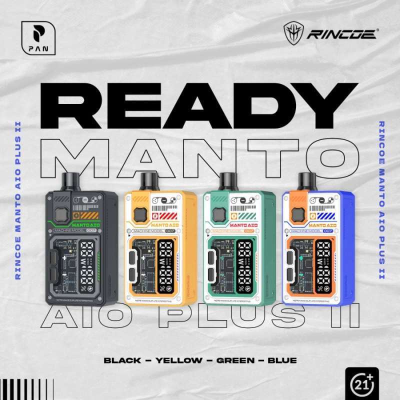 Jual Rincoe Manto Aio Plus II 80W 18650 with RBA Pod Kit / Manto Aio ...