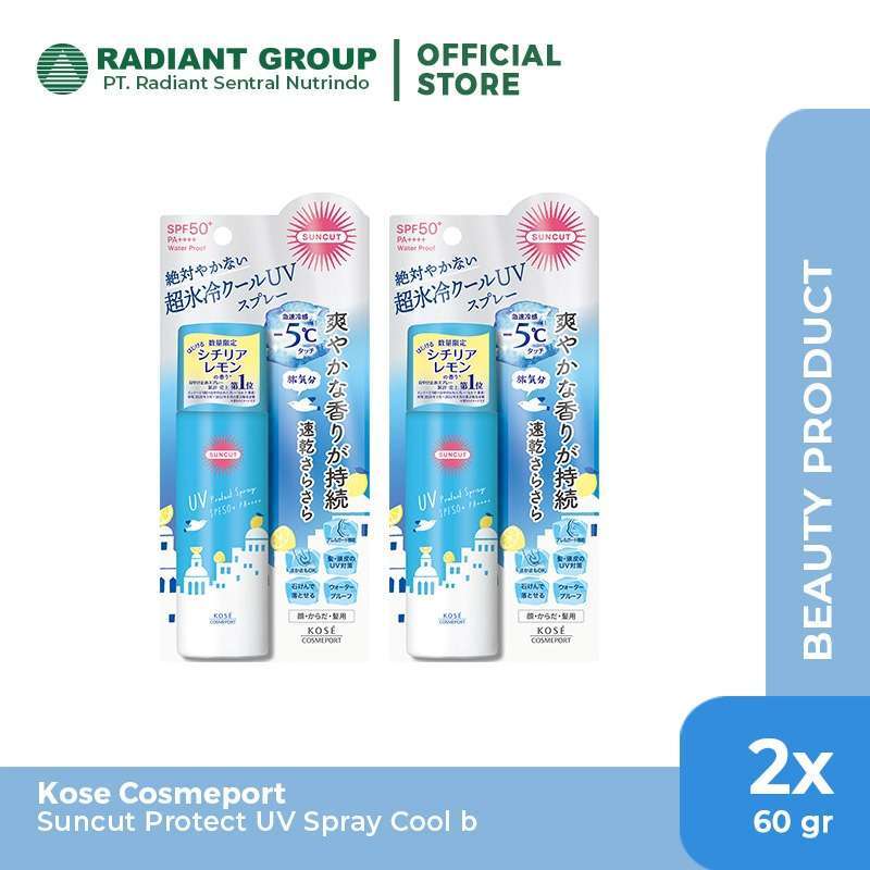 Promo Kose Cosmeport Suncut Protect Uv Spray Cool B (twin Pack) Diskon 20% Di Seller Radiant ...