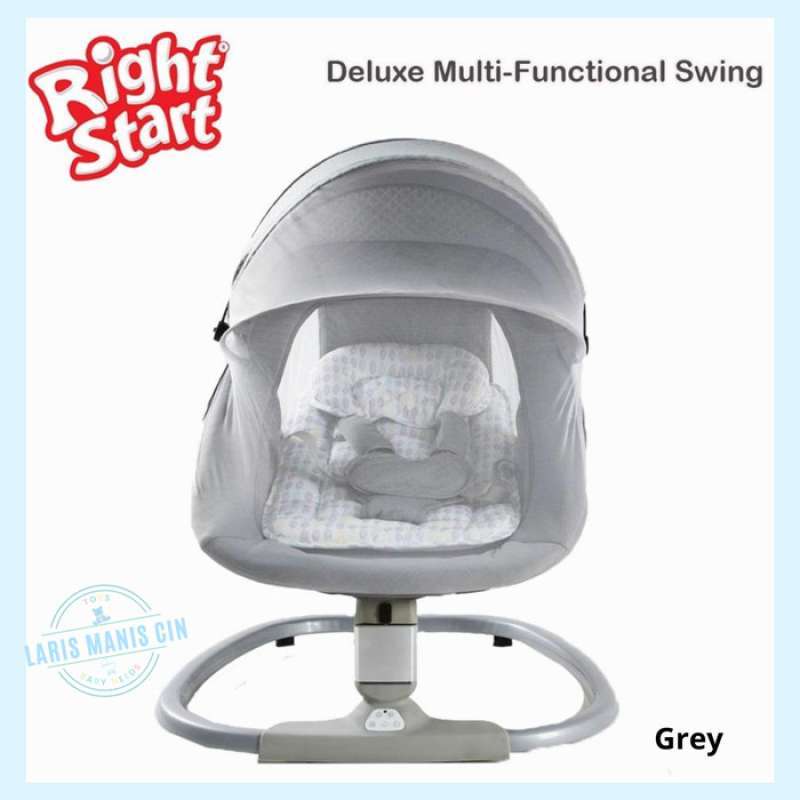 Promo Bouncer Rightstart Multi- Functional Deluxe Swing - Ultimate Gray ...