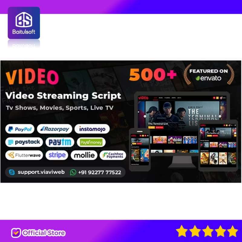 Promo SOURCE CODE APLIKASI VIDEO STREAMING PORTAL (TV SHOWS, MOVIES ...