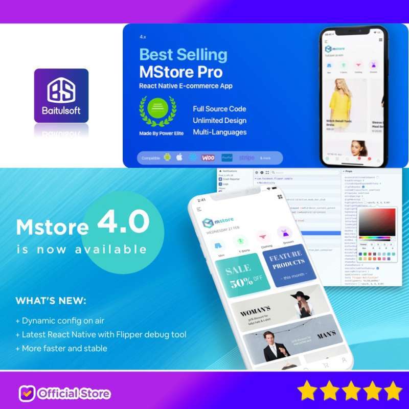 Jual Source Code Aplikasi Mstore Pro - Complete React Native Template For E-commerce By ...