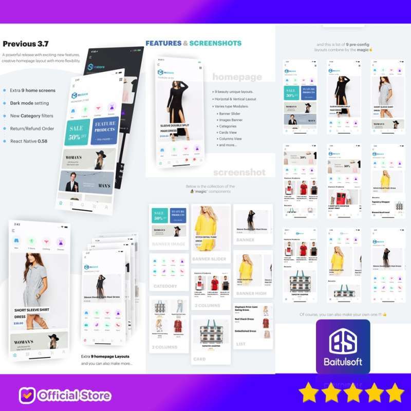 Jual Source Code Aplikasi Mstore Pro - Complete React Native Template For E-commerce By ...