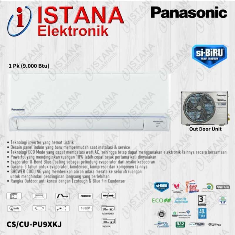 Jual Panasonic Ac Si Biru Inverter 1 Pk Cs/cu-pu9xkj Di Seller Istana ...