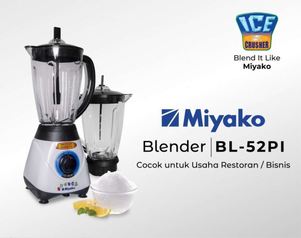 Promo Miyako Bl-52pi Blender Plastik 2 Gelas Container Diskon 23% Di ...