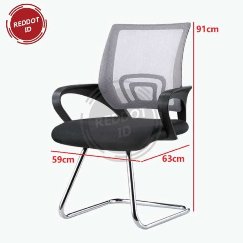 Promo Kursi Kerja Staff Kantor Model Jaring Dan Kaki Tetap Stainless ...