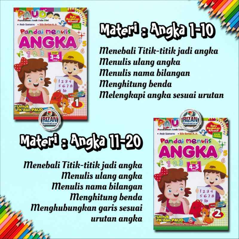 Promo [sj] Buku Pandai Menulis Angka Dan Huruf Diskon 49% Di Seller ...