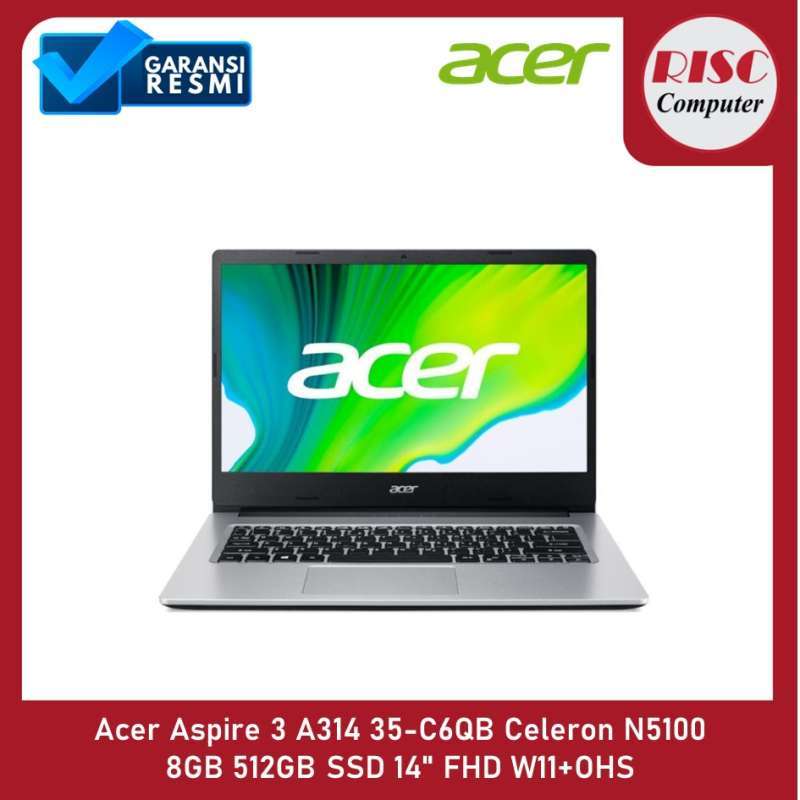Jual Acer Aspire 3 A314 35-C6QB Celeron N5100 8GB 512GB SSD 14 FHD W11+OHS di Seller Risc ...