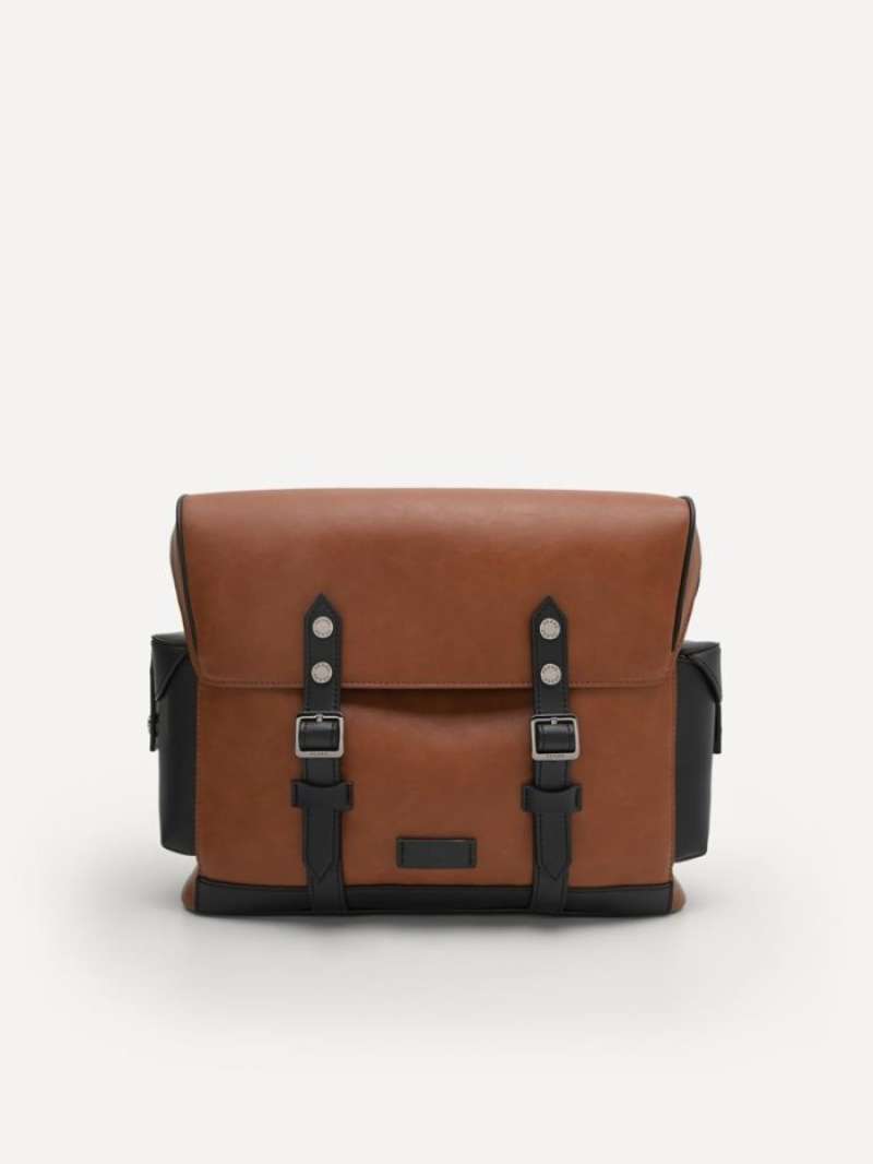 Jual Pedro Men Multi Compartment Messenger Bag With Synthetic Leather ...