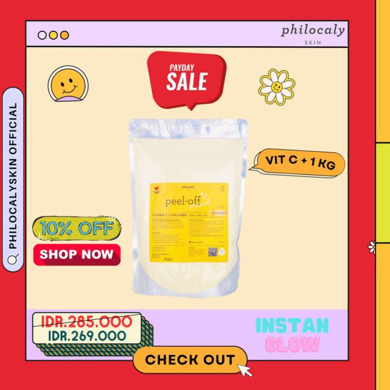 Jual Philocaly Skin Mask Peel-off/rubber Mask Vit C & Collagen 1kg Di ...