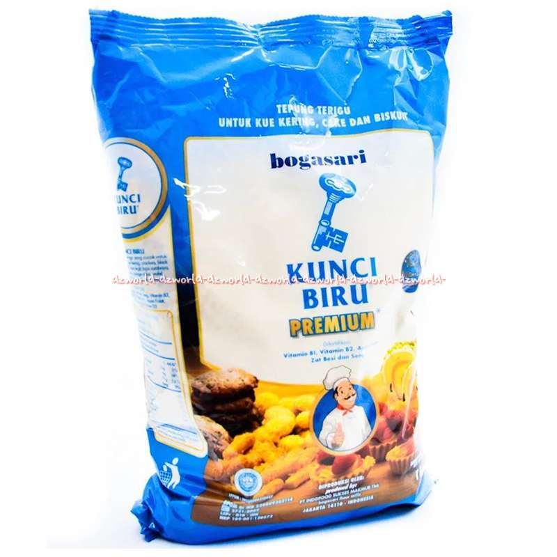 Jual Bogasari 1kg Kunci Biru Premium Cakra Kembar Segitiga Biru Tepung ...