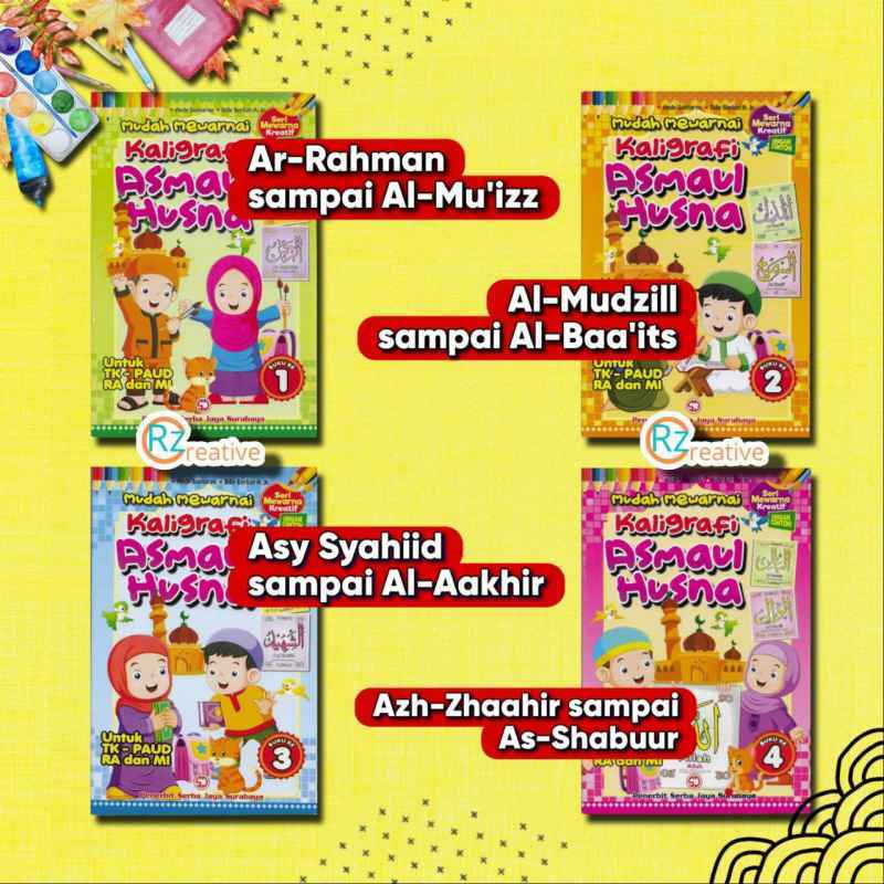 Promo (SJ) Buku Mewarnai Kaligrafi Asmaul Husna Diskon 49% di Seller Rizan Creative - Pegirian ...