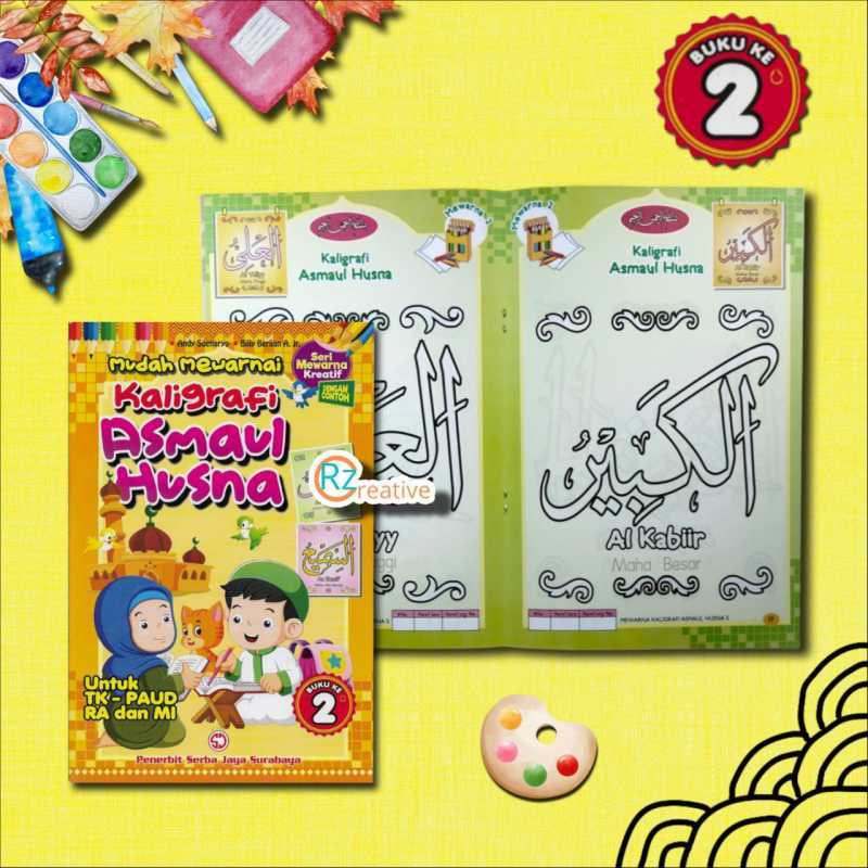 Promo (SJ) Buku Mewarnai Kaligrafi Asmaul Husna Diskon 49% di Seller Rizan Creative - Pegirian ...