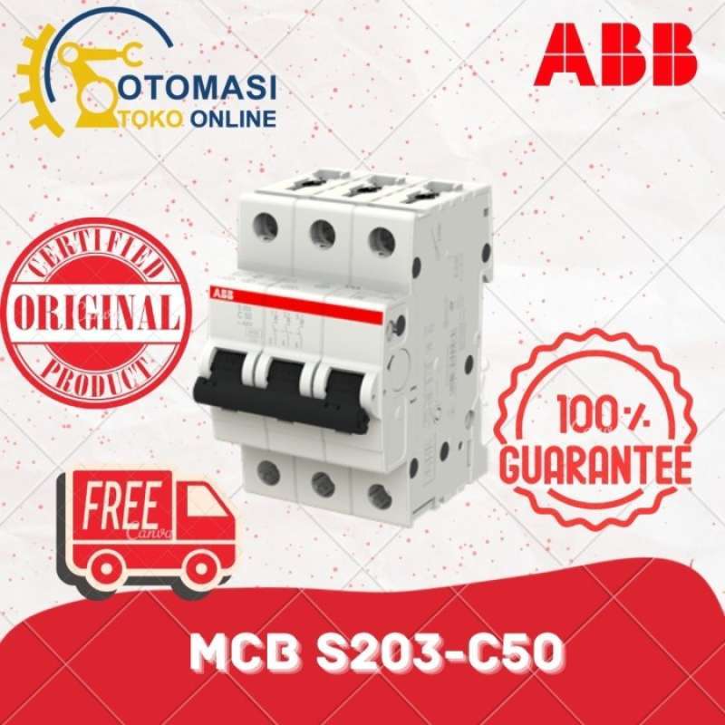Promo Abb Mcb Miniature Circuit Breaker - 3p - C - 50 S203-c50 Diskon 23% Di Seller Cv Poison ...