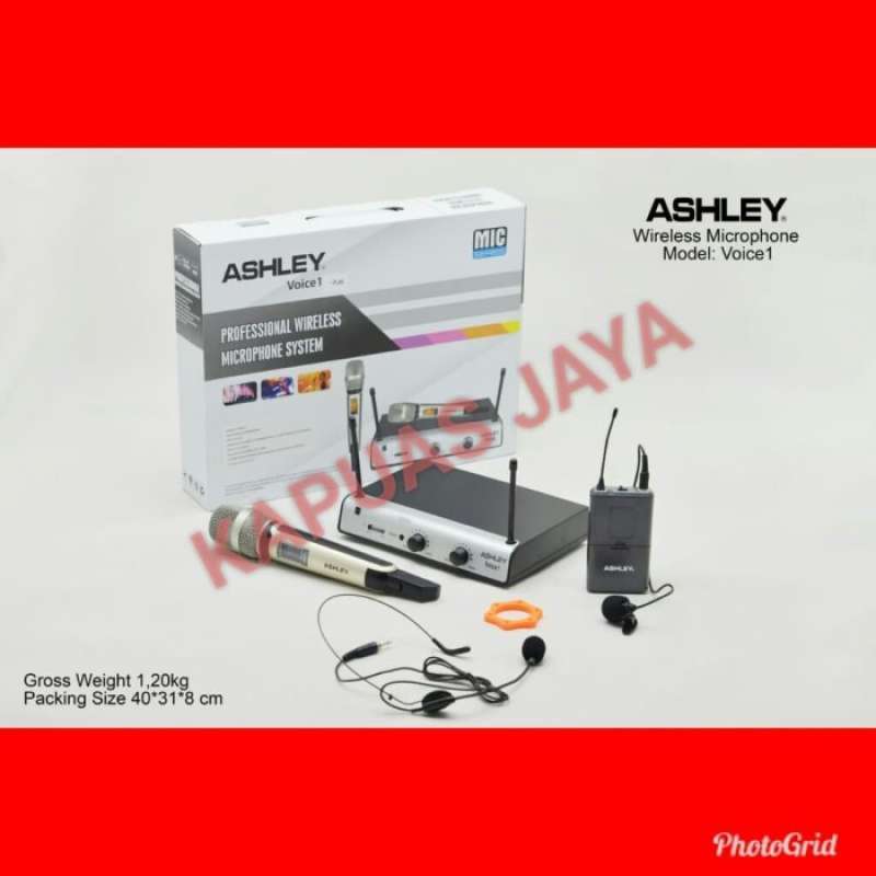 Promo Mic Wireless Profesional Ashley Voice 1 Pegang + Jepit Diskon 23% ...