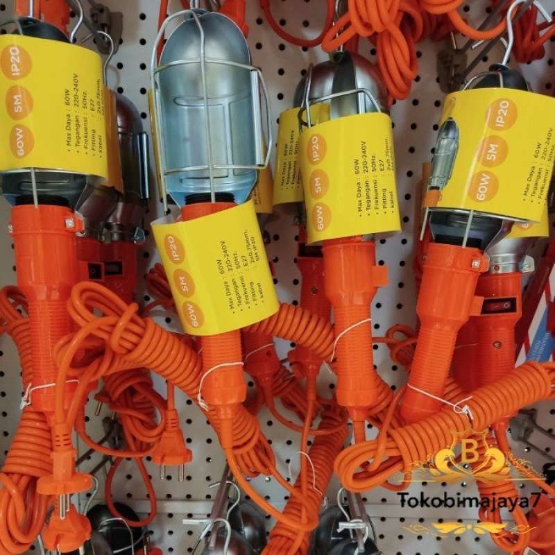 Promo Krisbow Socket / Fitting Lampu Kerja E27 60w / Lampu Proyek ...