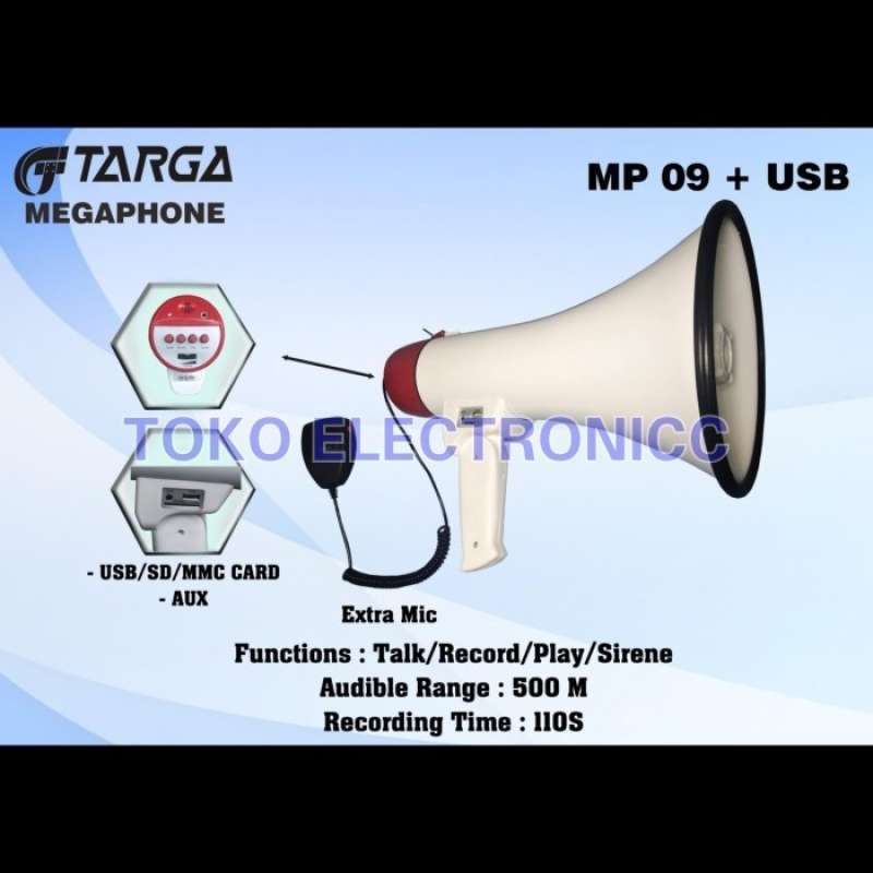 Jual Megaphone Targa Tr Mp 09 S + Usb Di Seller Toko Electronicc - Sei ...