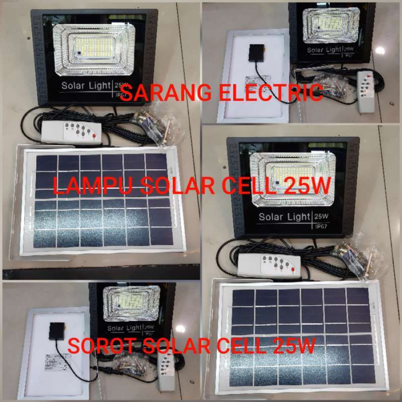 Promo Lampu Solar Cell/lampu Sorot Solar Cell 25 Watt Solar Cell Diskon ...