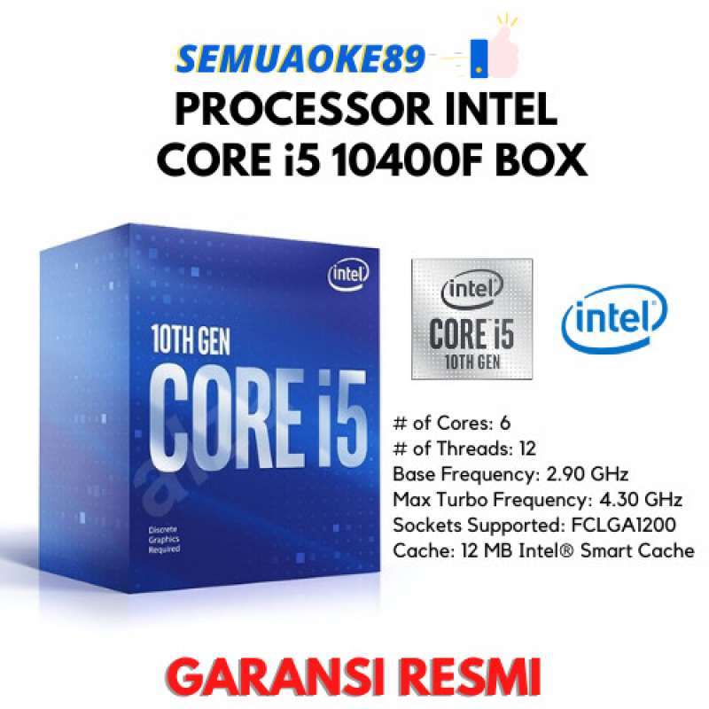 Jual Processor Intel Core I5 10400f 2.9 Ghz Box Socket 1200 Di Seller ...