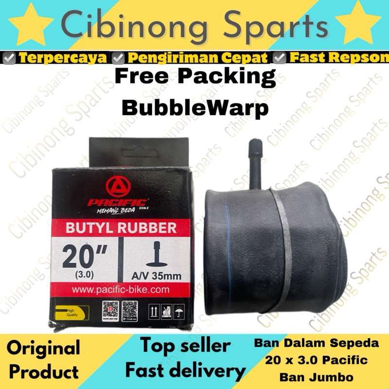 Jual Ban Dalam Pacific Sepeda 20 X 3.0 Ban Jumbo Pentil A/v 35mm New Free Bubblewarp Di Seller ...
