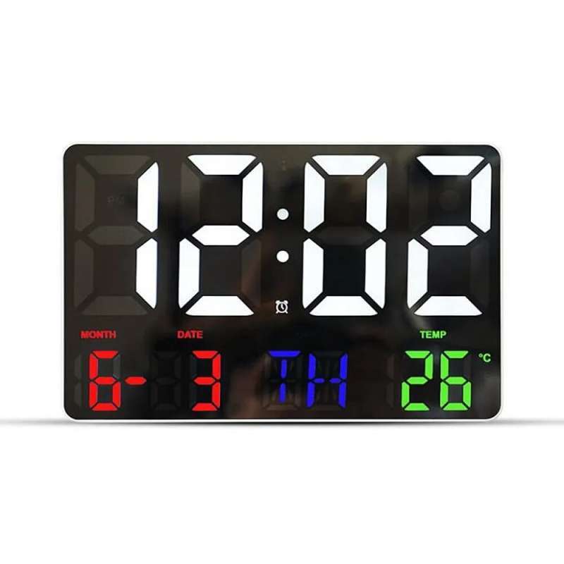 Jual Remote Control Digital Clock Temp Date Light Sensing Power Off ...