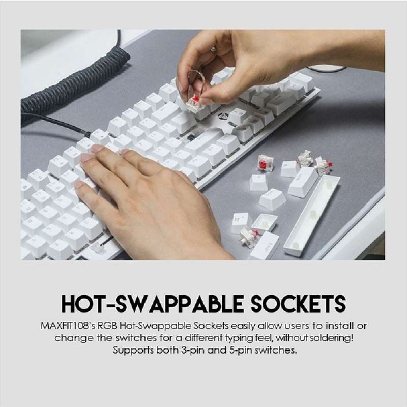 Jual Keyboard Mechanical Fantech Mk855 Maxfit 108 V2 Full Size Red Switch Di Seller Hoki Abadi ...