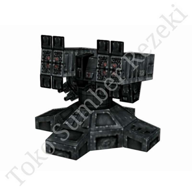 Jual Turret Rocket Papercraft Missile Tower Mechwarrior Paper Craft ...