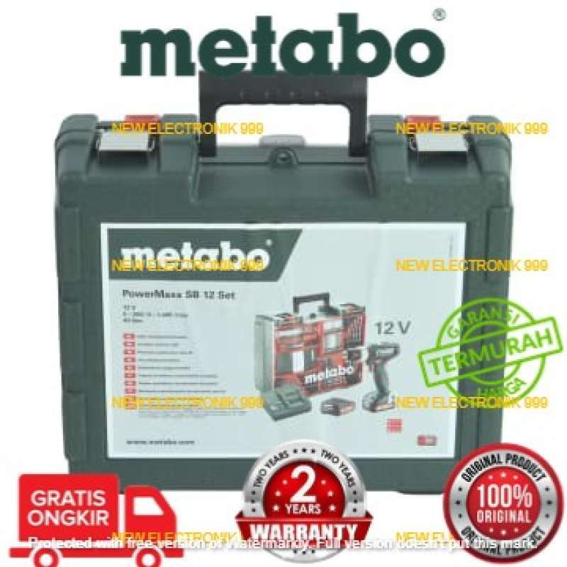 Promo Powerx Sb 12 Set Metabo Bor Cordless Hammer Drill Diskon 23% Di ...