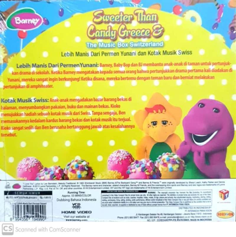 Promo Barney Sweeter Than Candy Greece | Vcd Diskon 23% Di Seller Guaza ...